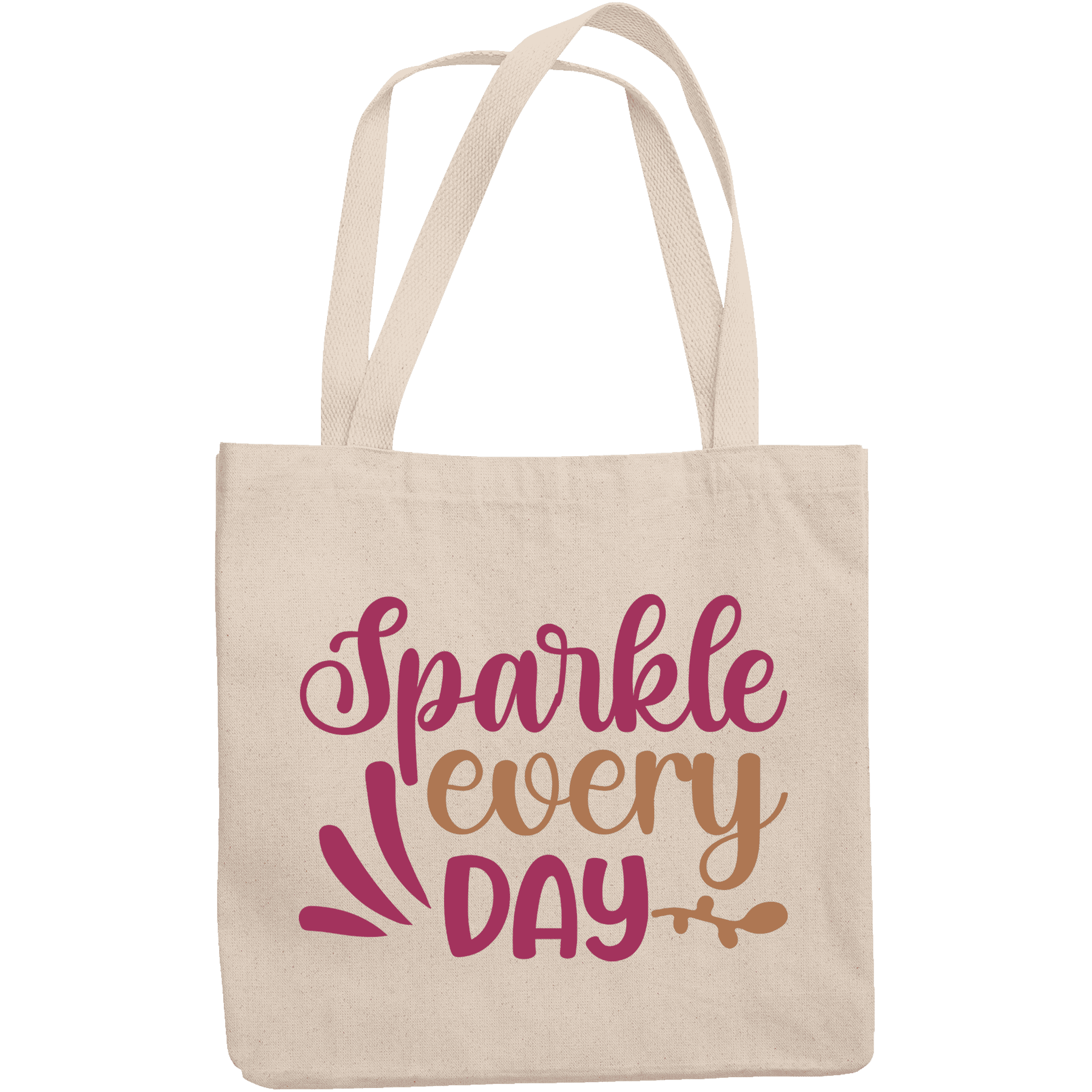 12oz Canvas Tote Bag - Sparkle Every Day, Inspirational Quote - Beauty ...