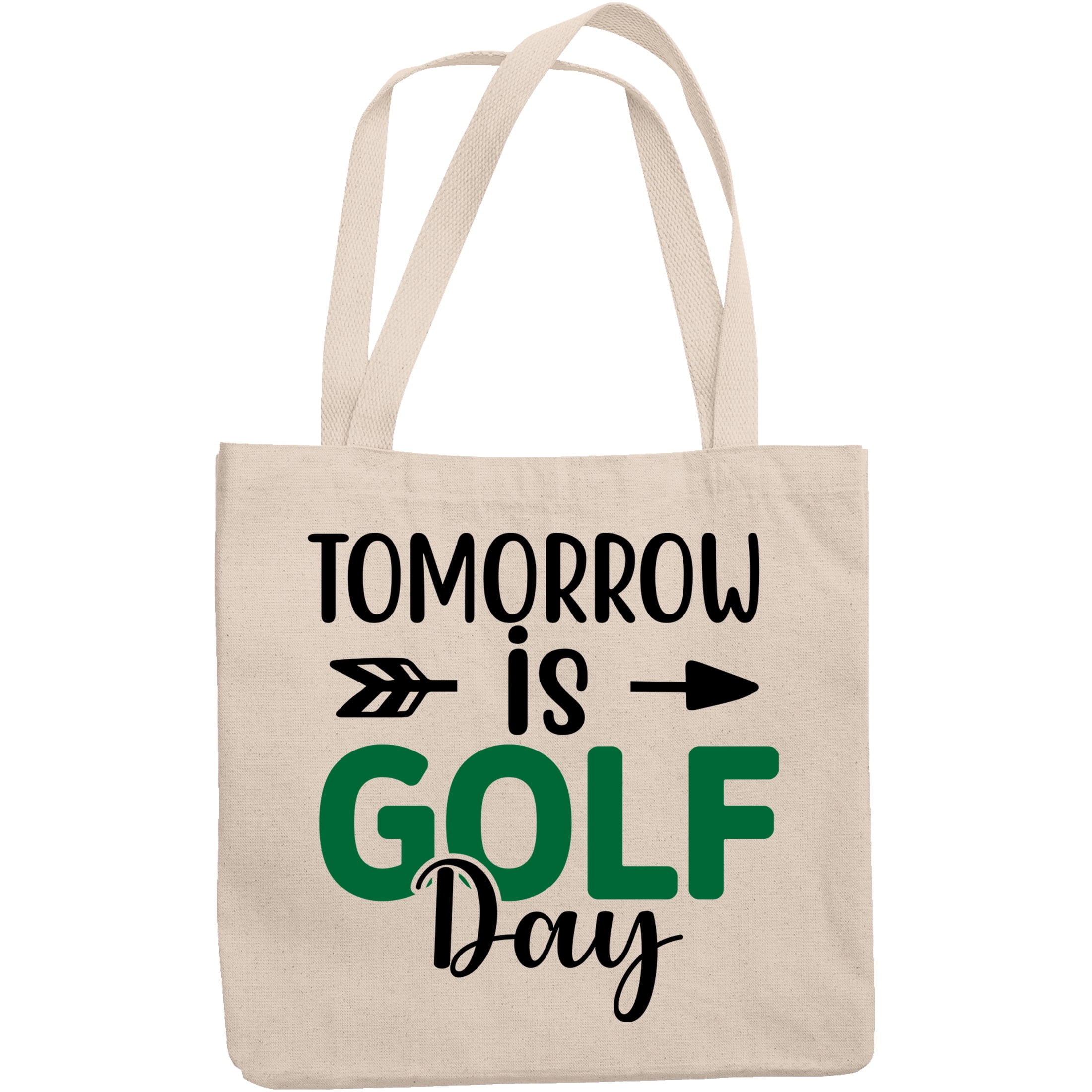 12oz Canvas Tote Bag - Tomorrow Is Golf Day Quote, Golf Player, Golfing ...