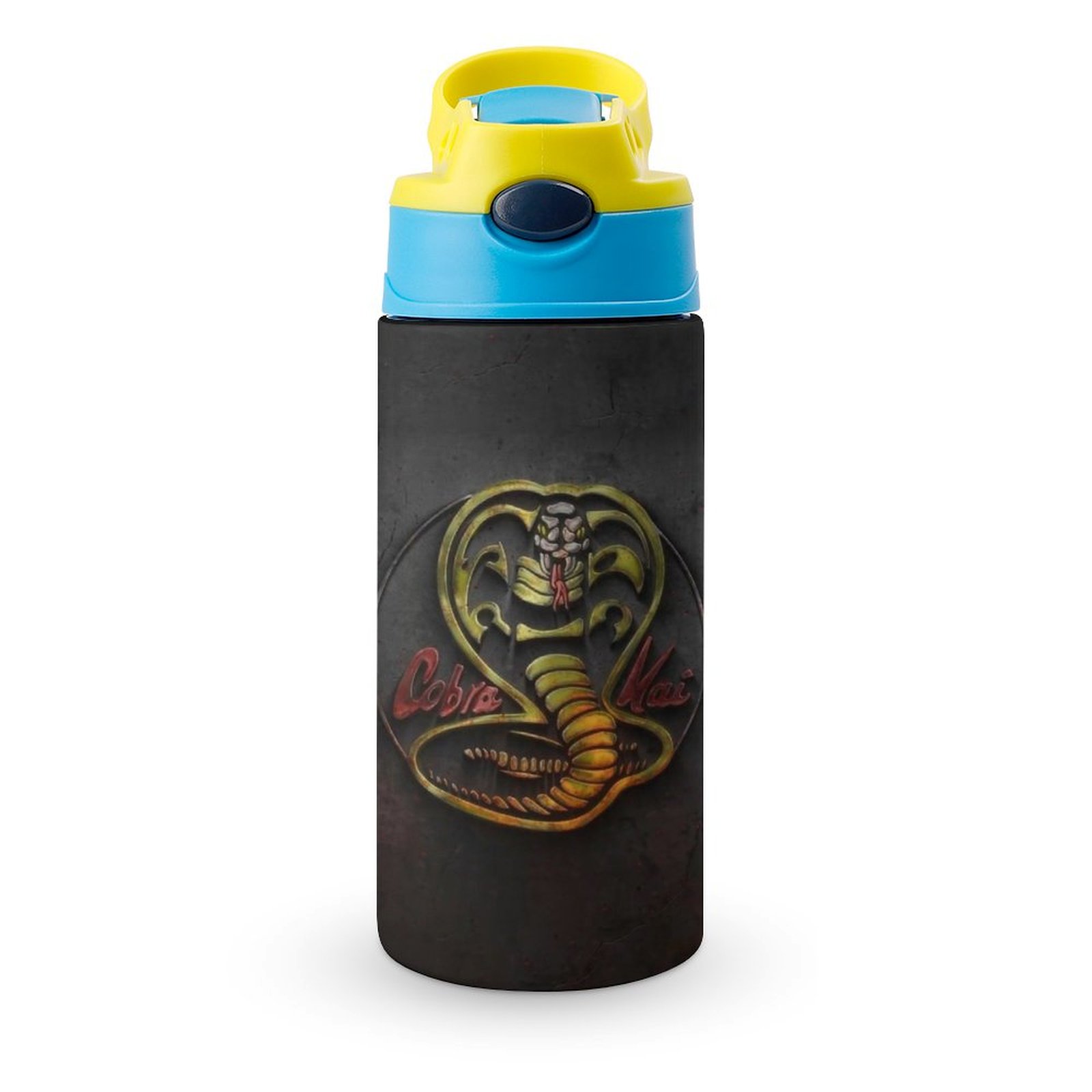 12oz Cobra K-a Water Bottle with Straw Lid Insulated Cartoon Stainless ...