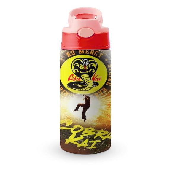 12oz Cobra K-a Water Bottle with Straw Lid Insulated Cartoon Stainless ...