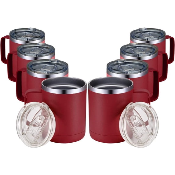 12oz Coffee Mug With Handle 4 Pack Bulk,Stainless Steel Insulated ...