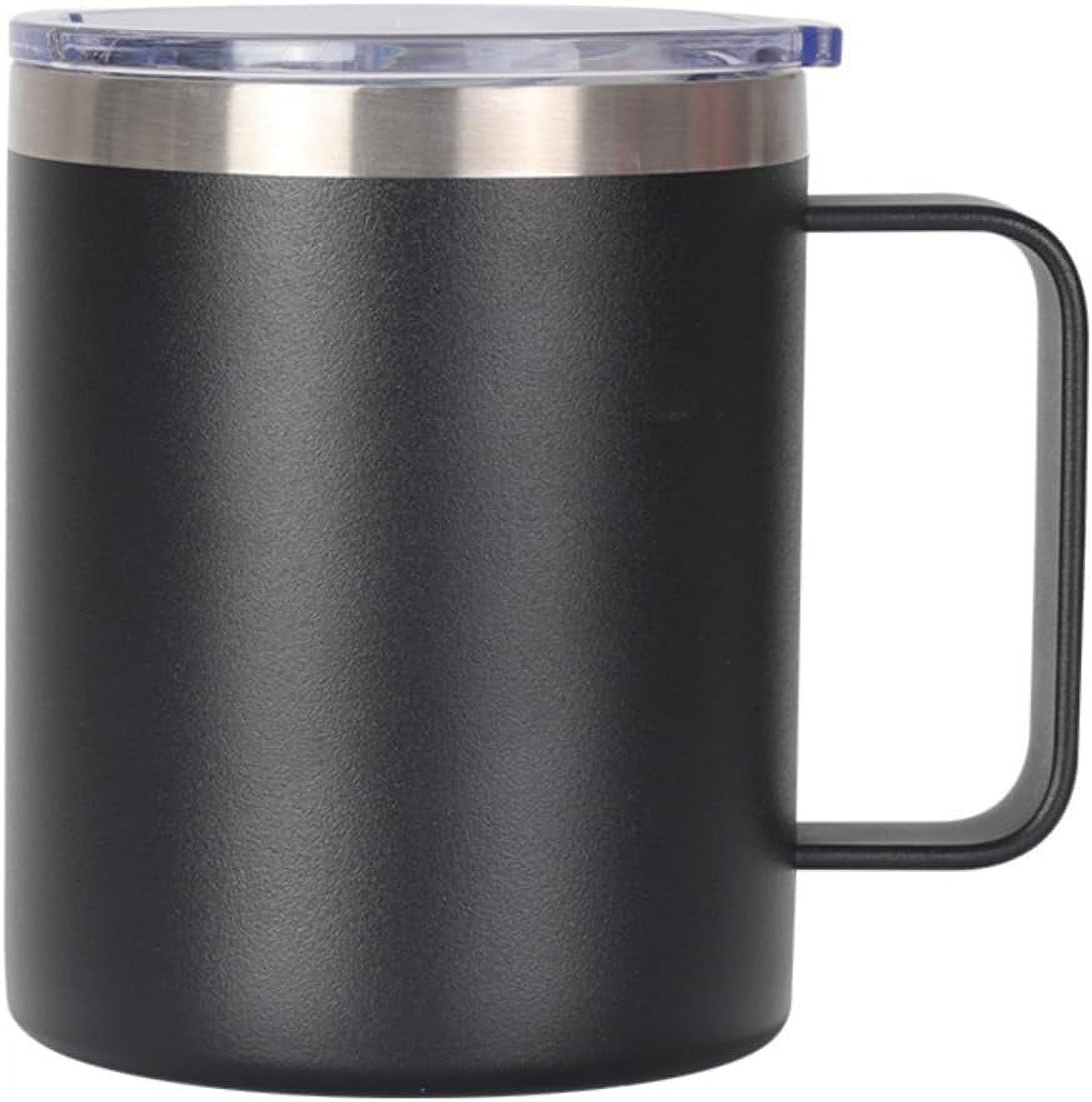 12oz Coffee Mug With Handle, Double Wall Stainless Steel Insulated ...
