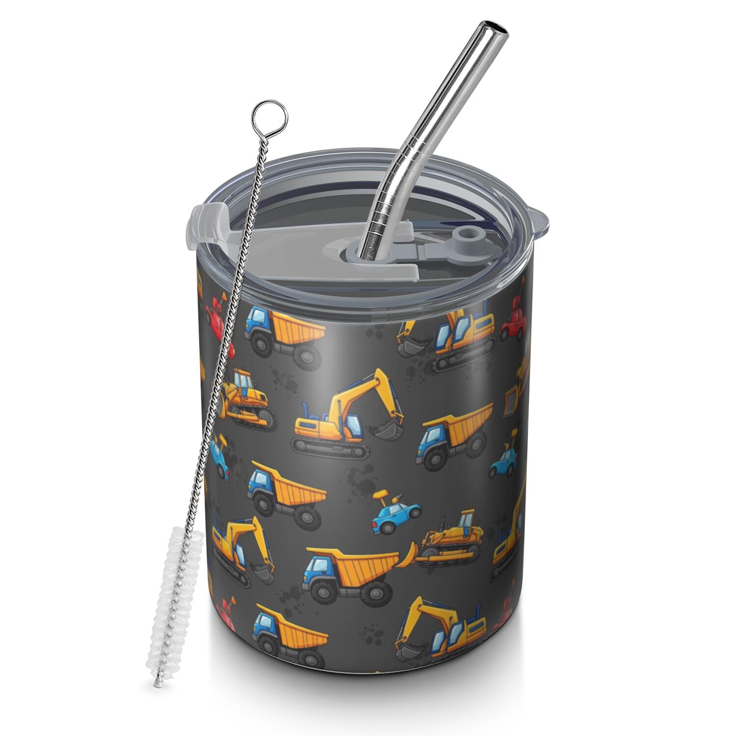 12oz Coffee Tumblers Cartoon Construction Vehicles Cranes Stainless ...