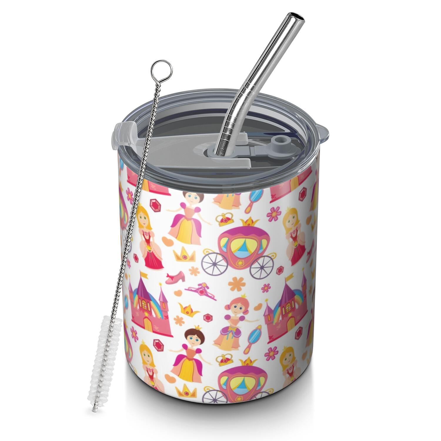 12oz Coffee Tumblers Colorful Princess Castle Carriage Pattern ...