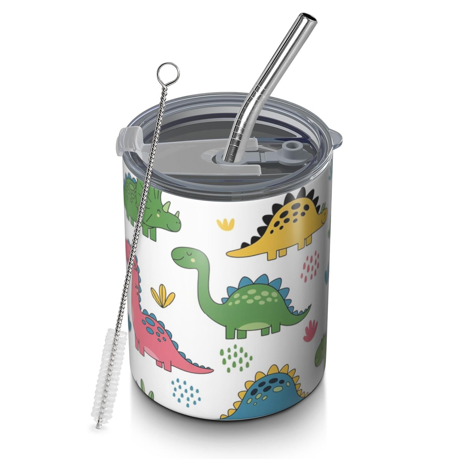 12oz Coffee Tumblers Dinosaur with ROAR Pattern Stainless Steel Vacuum ...