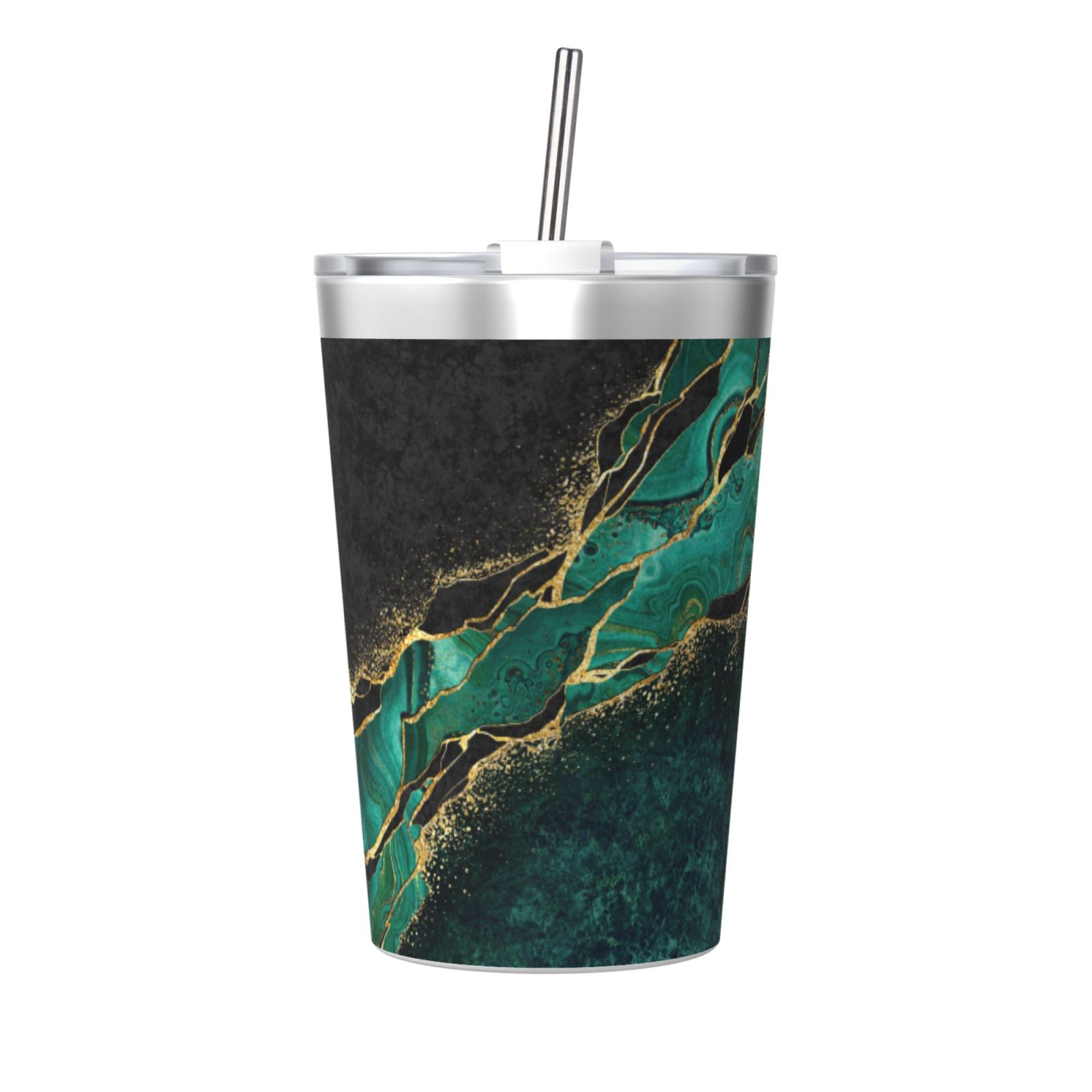 12oz Conical Straw Thermos Cup 4.9×3.2in Thermal Insulation No Smell ...