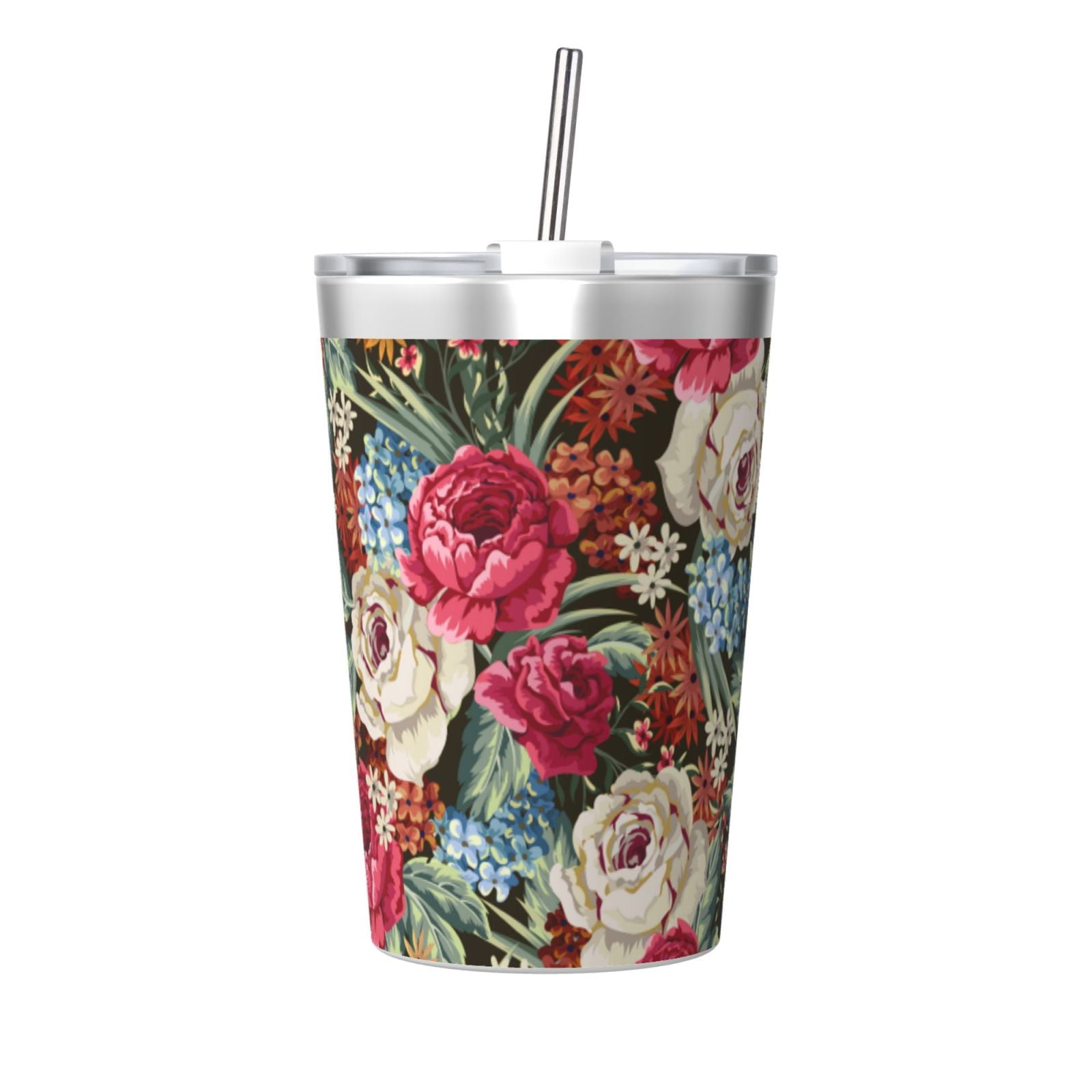 12oz Conical Straw Thermos Cup 4.9×3.2in Thermal Insulation No Smell ...