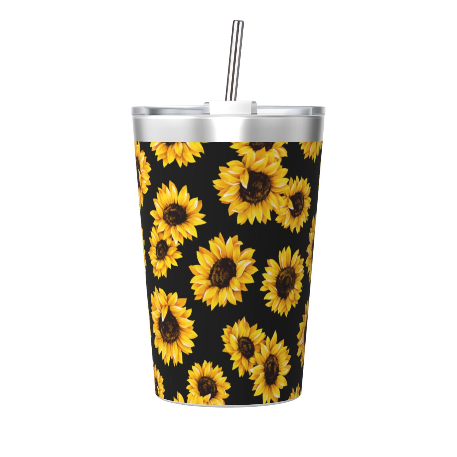 12oz Conical Straw Thermos Cup 4.9×3.2in Thermal Insulation No Smell ...
