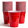 12oz Disposable Red Plastic Party Cups for BBQ Birthday Picnic ...