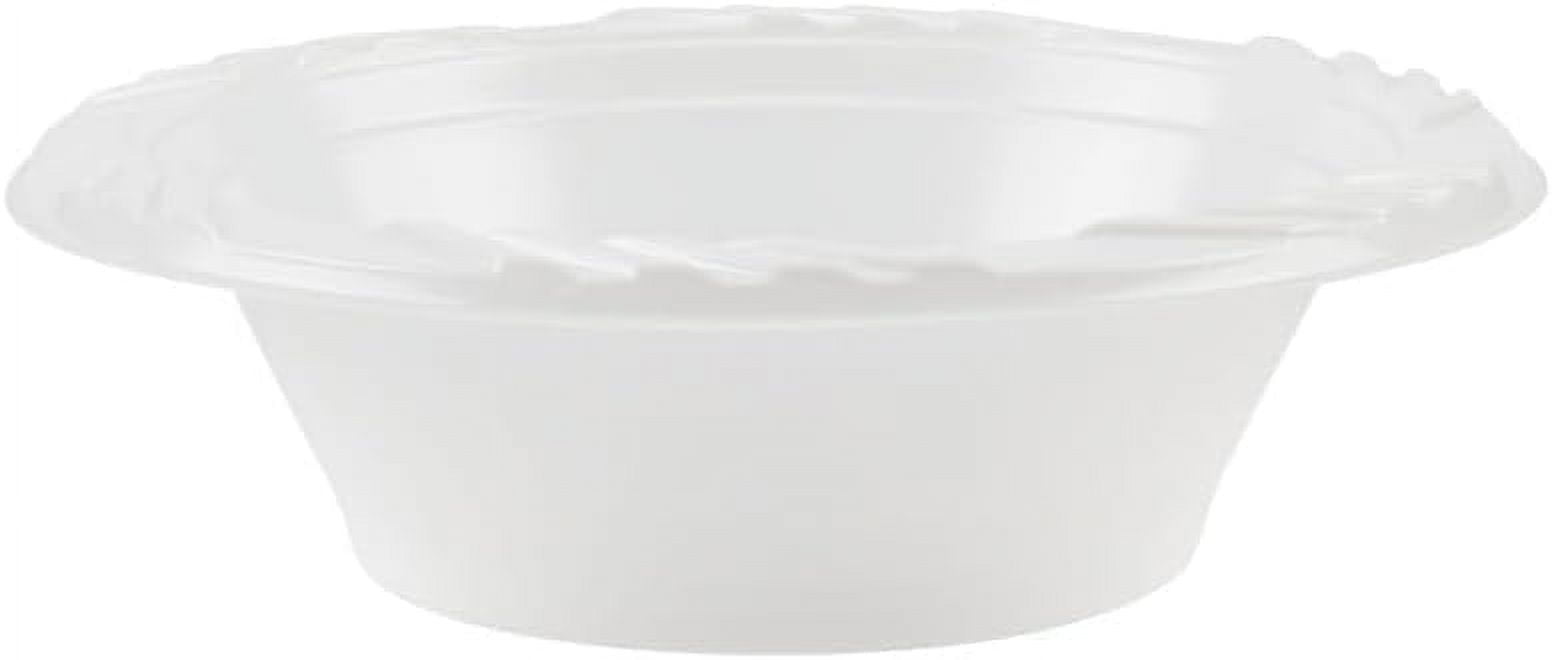12oz Disposable White Plastic Bowls - Plastic Soup Bowls, Dip Bowls ...