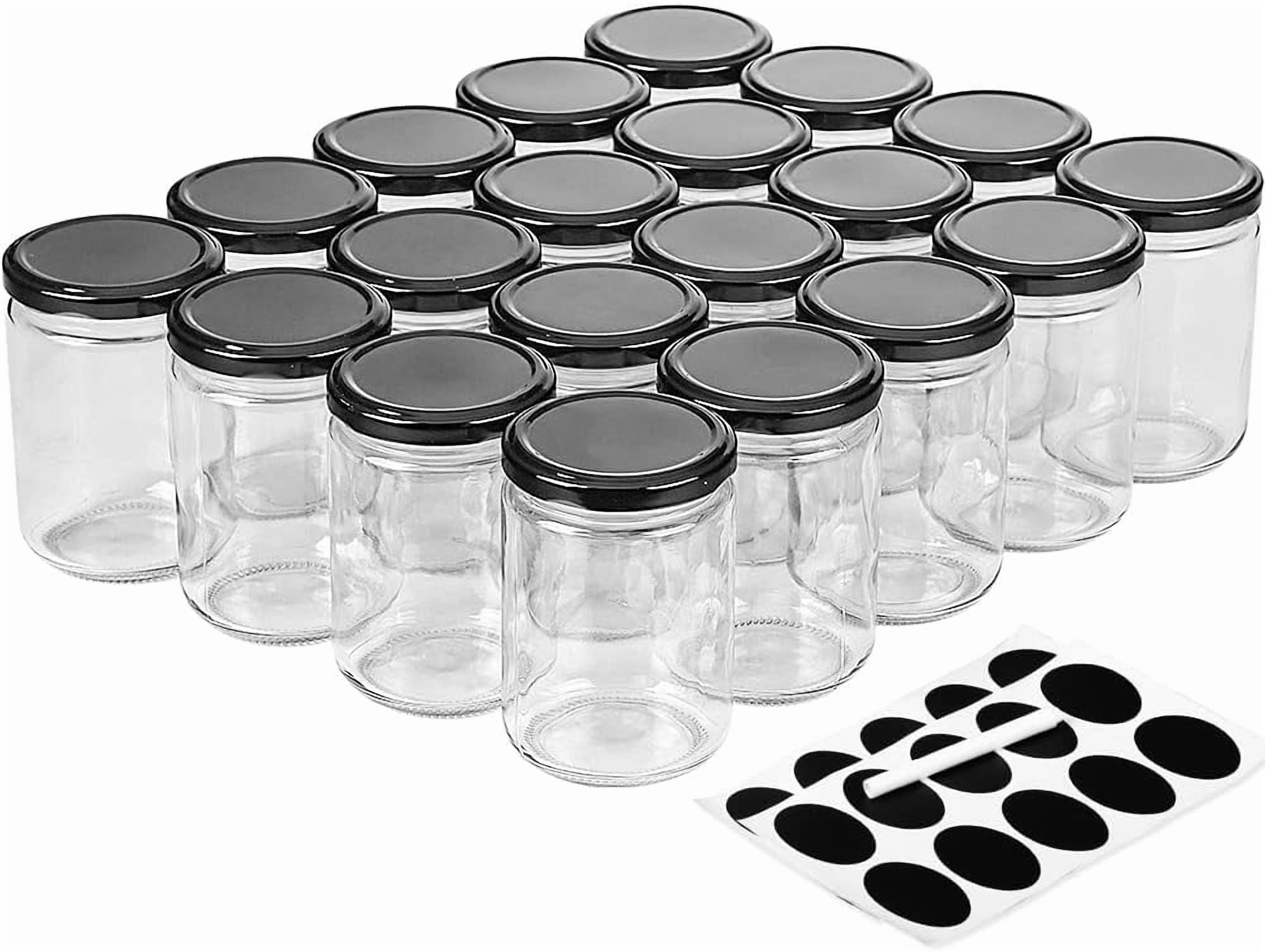 12oz Glass Jars with Lids, 20 Pcs Empty Candle Jars for Making Candle ...