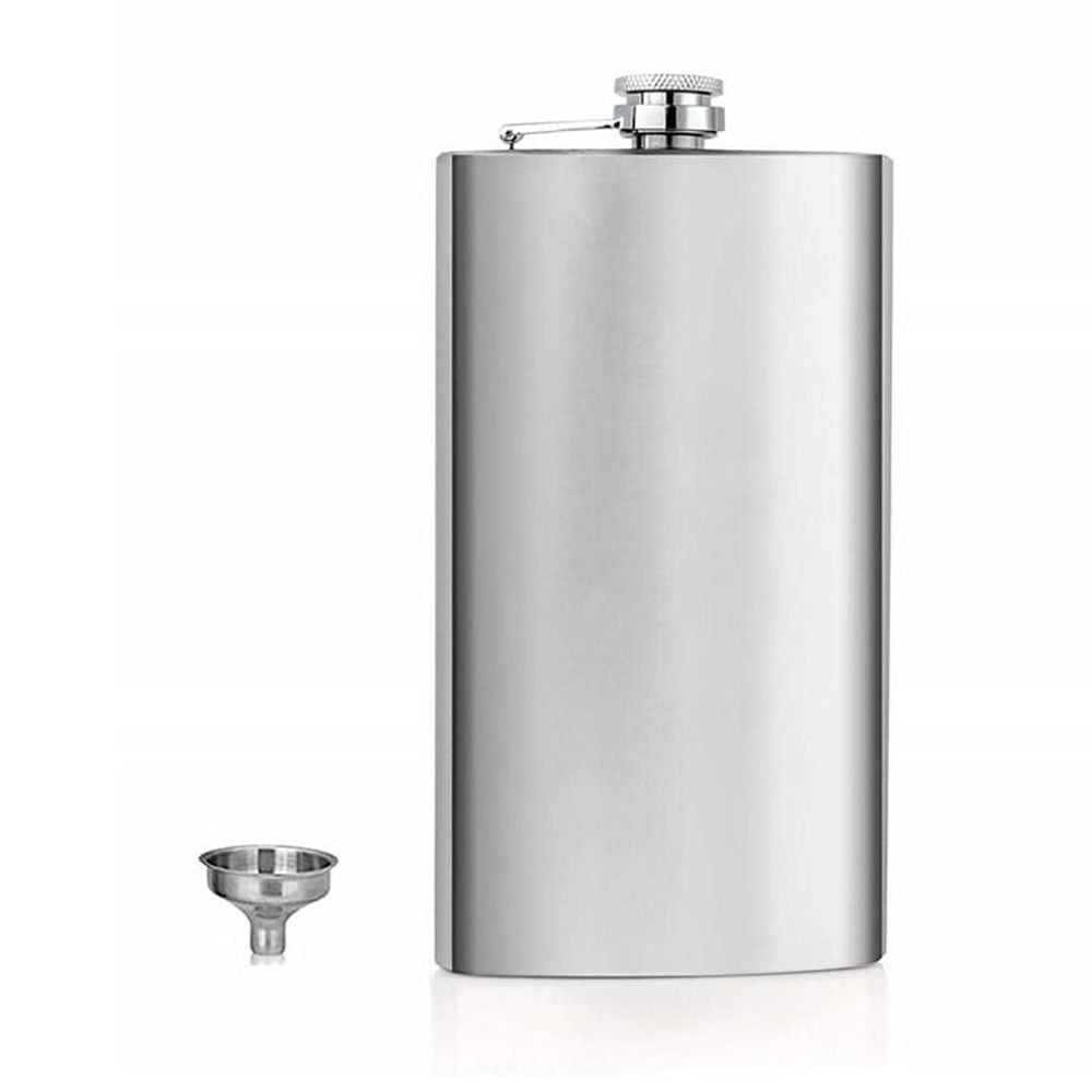12oz Hip Flask for Liquor, Whiskey Flask with Funnel, 18/8 Stainless ...