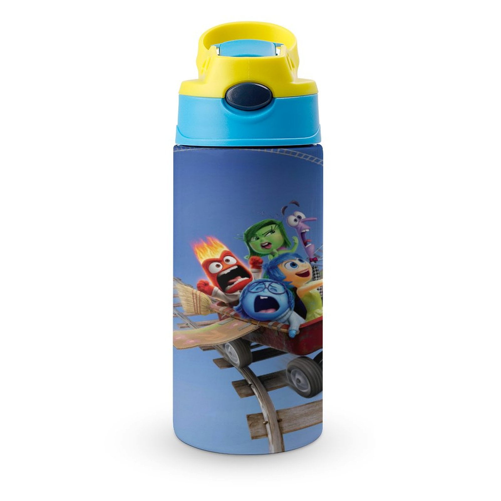 12oz Inside O-u Water Bottle with Straw Lid Insulated Cartoon Stainless ...