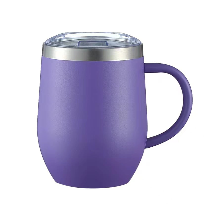 Boyai 12oz Insulated Coffee Mug, Stainless Steel Travel Mug with Handle ...