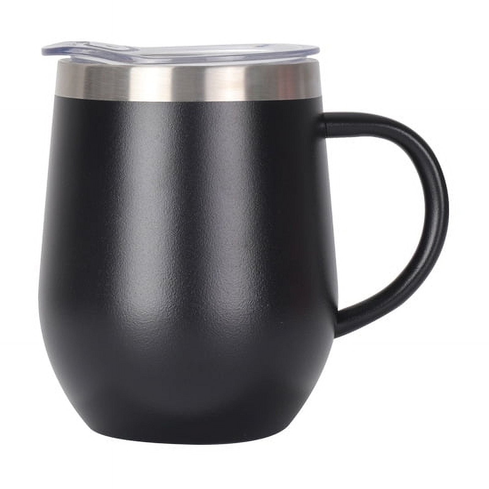 12oz Insulated Coffee Mug with Handle Stainless Steel Insulated Coffee Mug Double Wall Vacuum ...