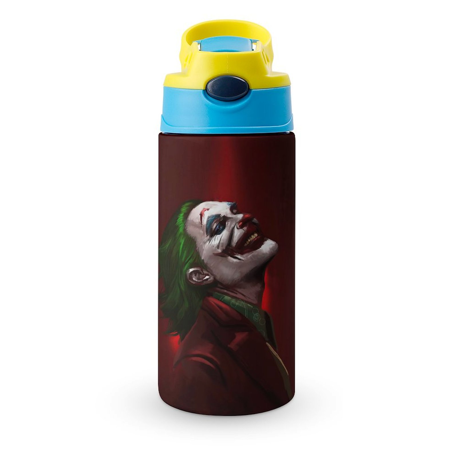 12oz Joker Water Bottle with Straw Lid Insulated Cartoon Stainless ...