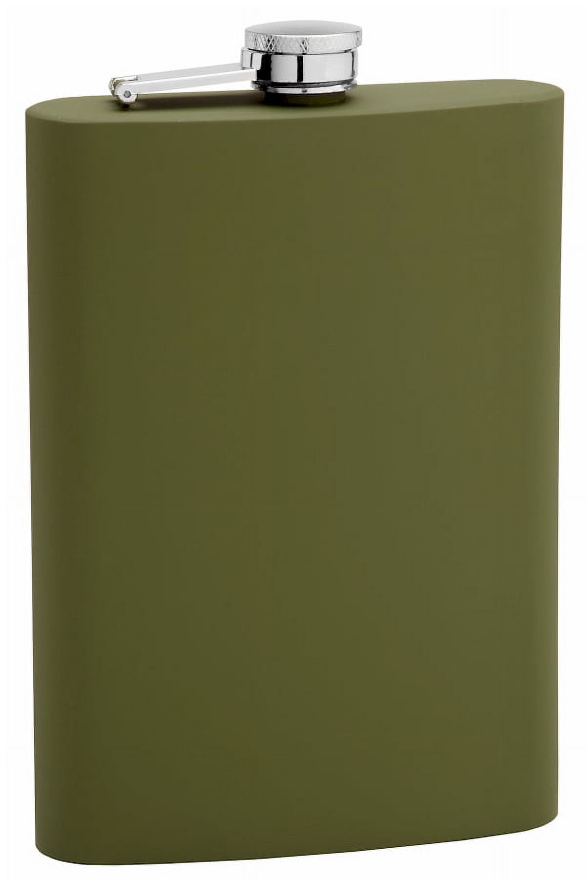 12oz Olive Drab (Army Green) Flask with Thick Rubber Coating - Walmart.com