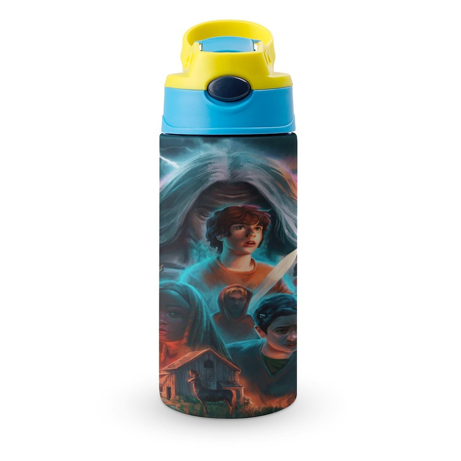 12oz Percy Jack-so Water Bottle with Straw Lid Insulated Cartoon ...