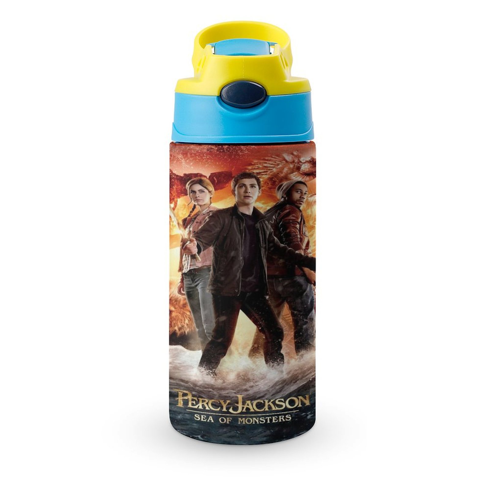 12oz Percy Jack-so Water Bottle with Straw Lid Insulated Cartoon ...