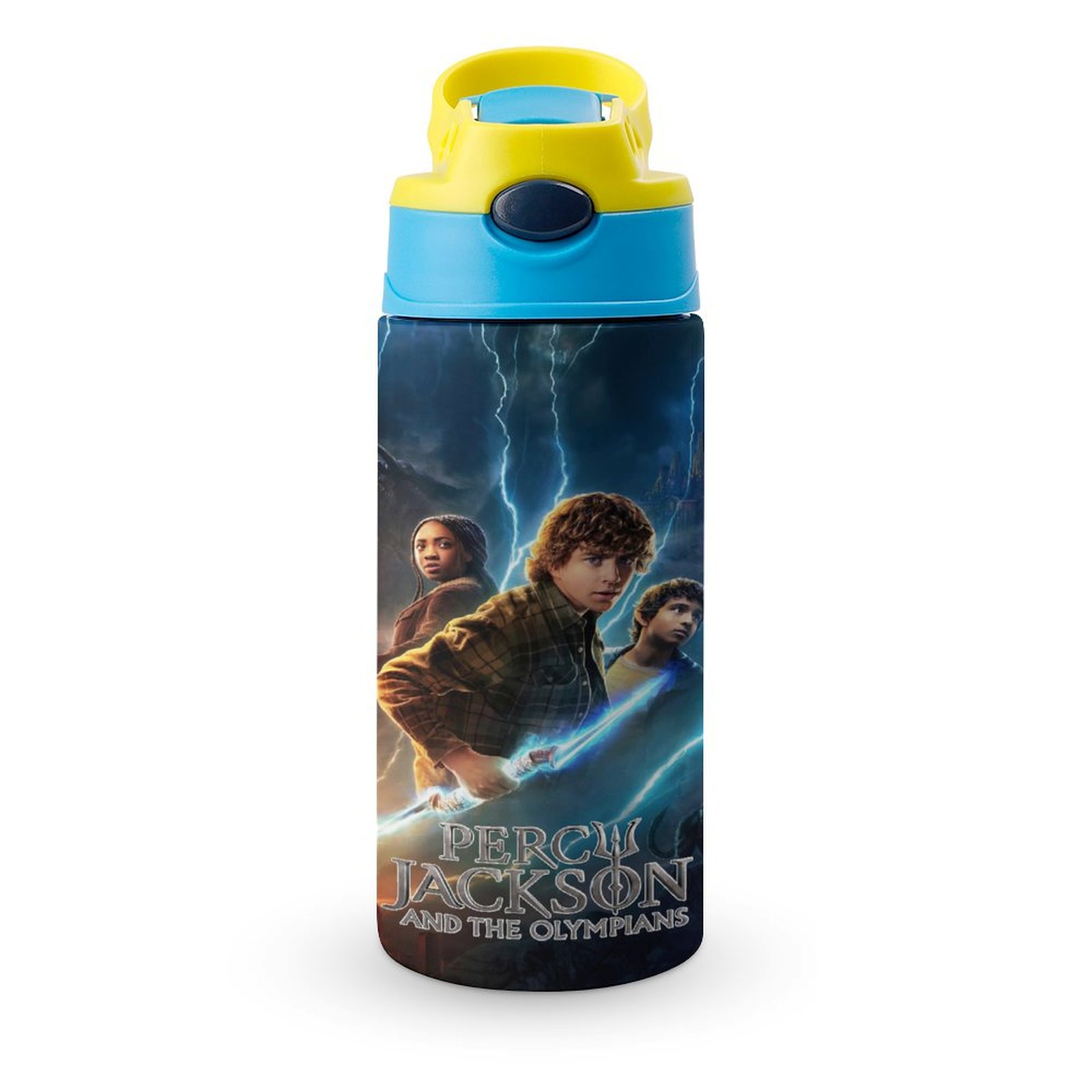 12oz Percy Jack-so Water Bottle with Straw Lid Insulated Cartoon ...