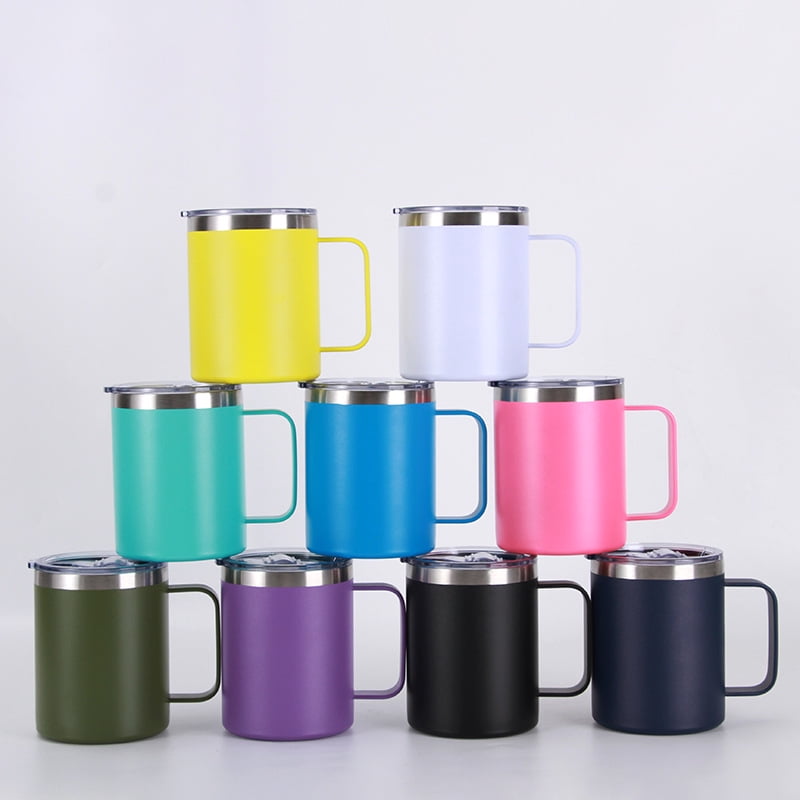 12oz Personalized Coffee Mug with Lid, Stainless Steel Insulated Coffee ...