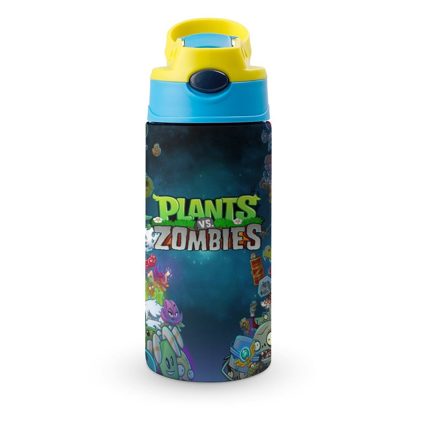 12oz Plants Vs Zombies Water Bottle with Straw Lid Insulated Cartoon ...