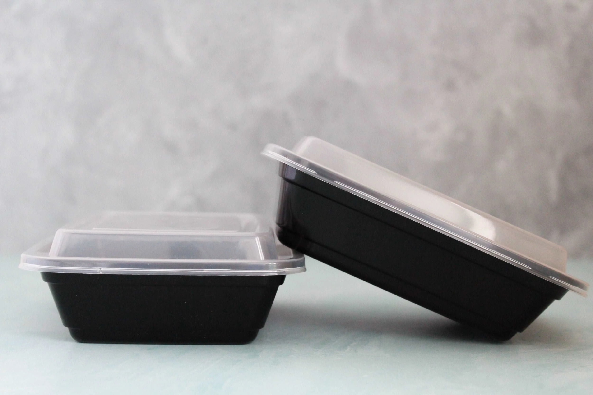 12oz Plastic Rectangular Container with Lid (150pcs) | Take-Out ...