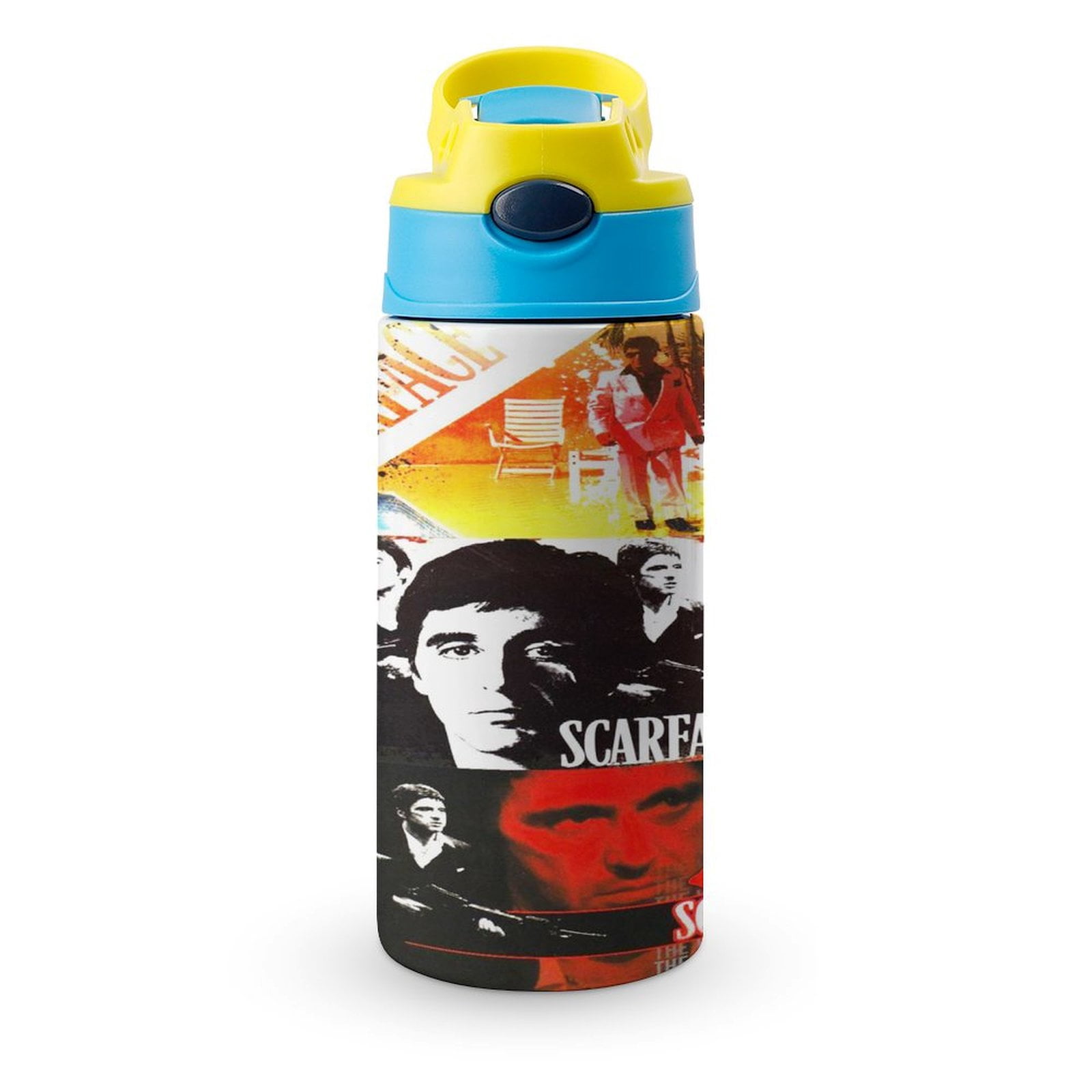 12oz Scar-fac Water Bottle with Straw Lid Insulated Cartoon Stainless ...