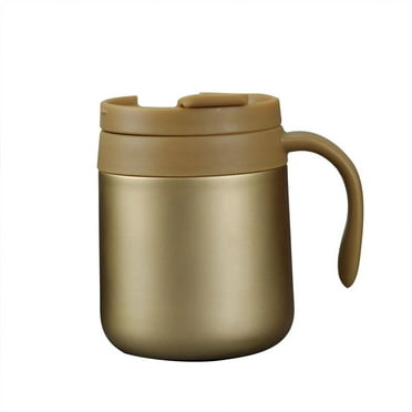 EfficVerwal 40 oz Flat Bottom Mug with Handle & Straw Lid,Stainless ...