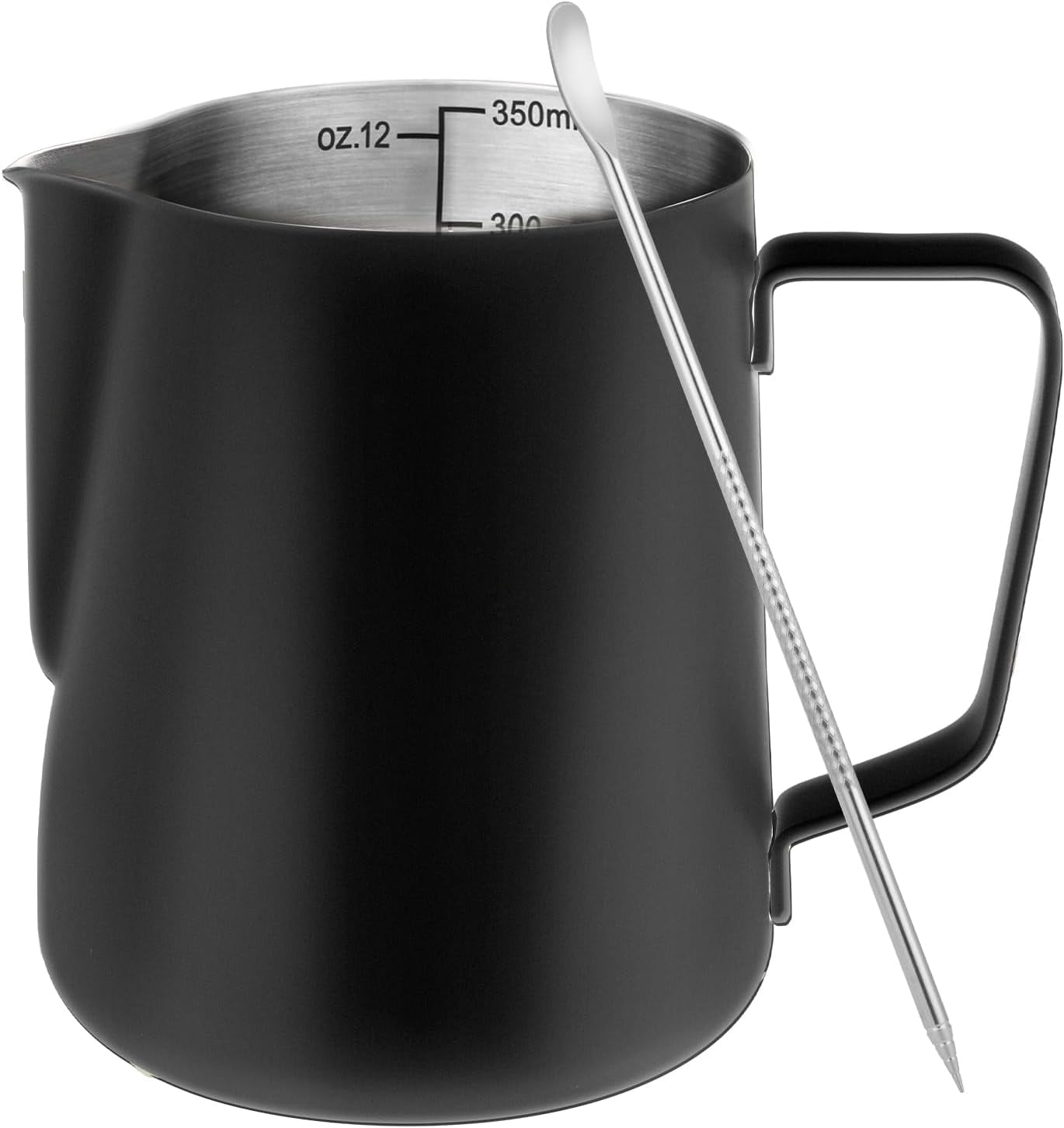12oz Stainless Steel Milk Frothing Pitcher with Clear Scale for ...