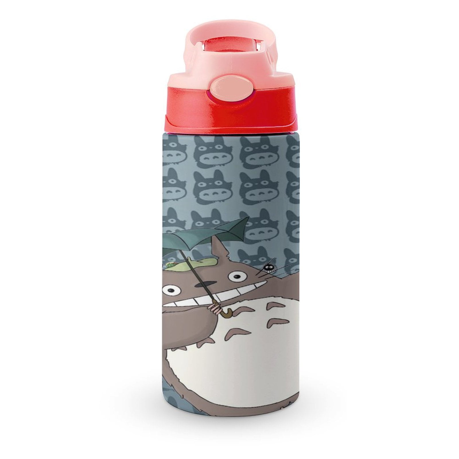 12oz Totoro Water Bottle with Straw Lid Insulated Cartoon Stainless ...