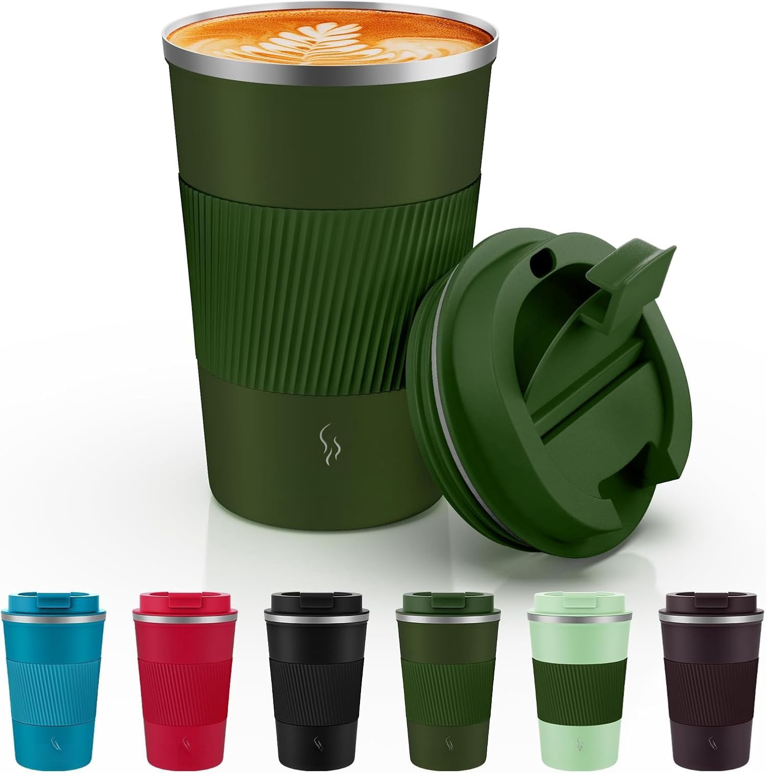 12oz Travel Mug, Insulated Coffee Cup with Leakproof Lid, Vacuum ...