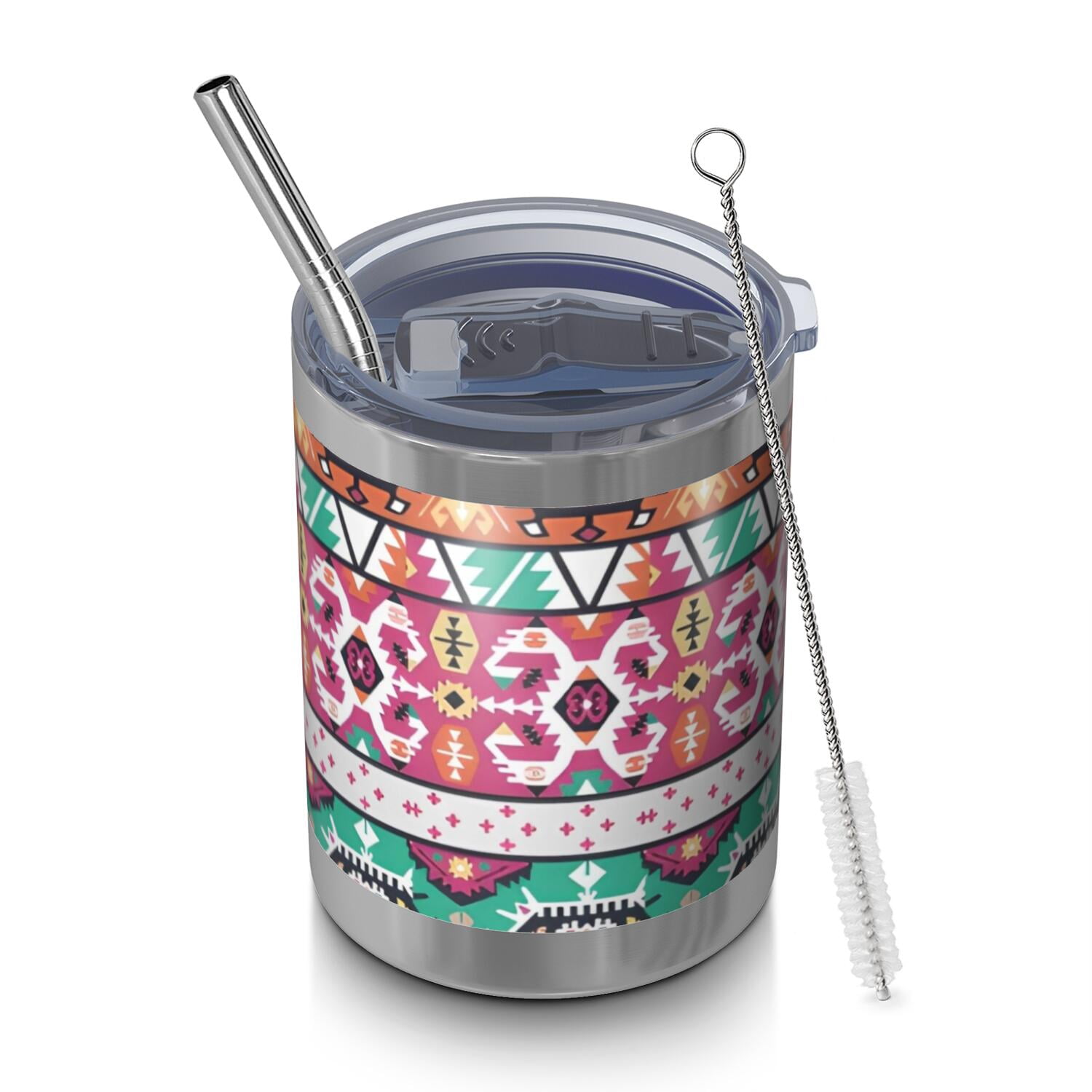 12oz Tumblers Colorful Geometric Pattern Vacuum Insulated Stainless ...