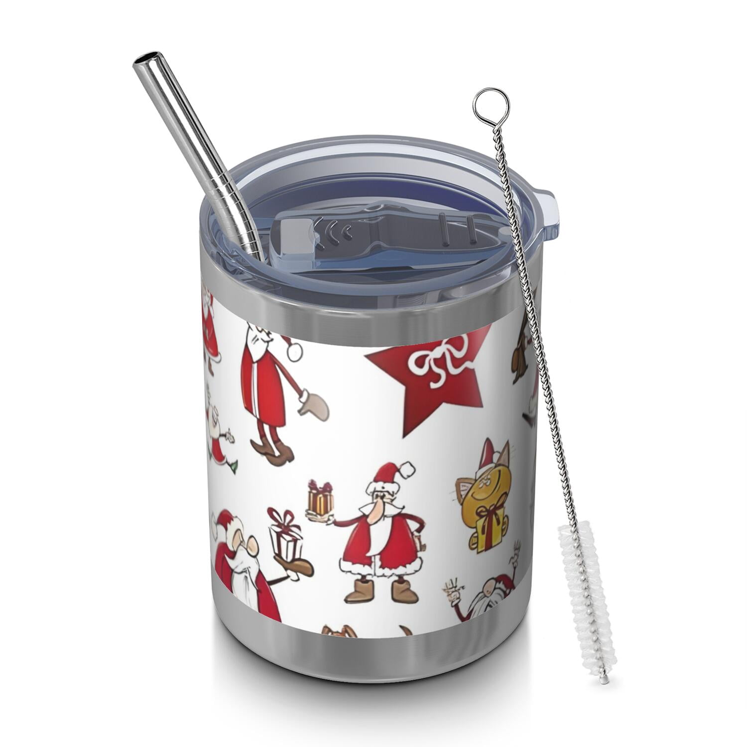 12oz Tumblers White Christmas Santa and Character Vacuum Insulated ...