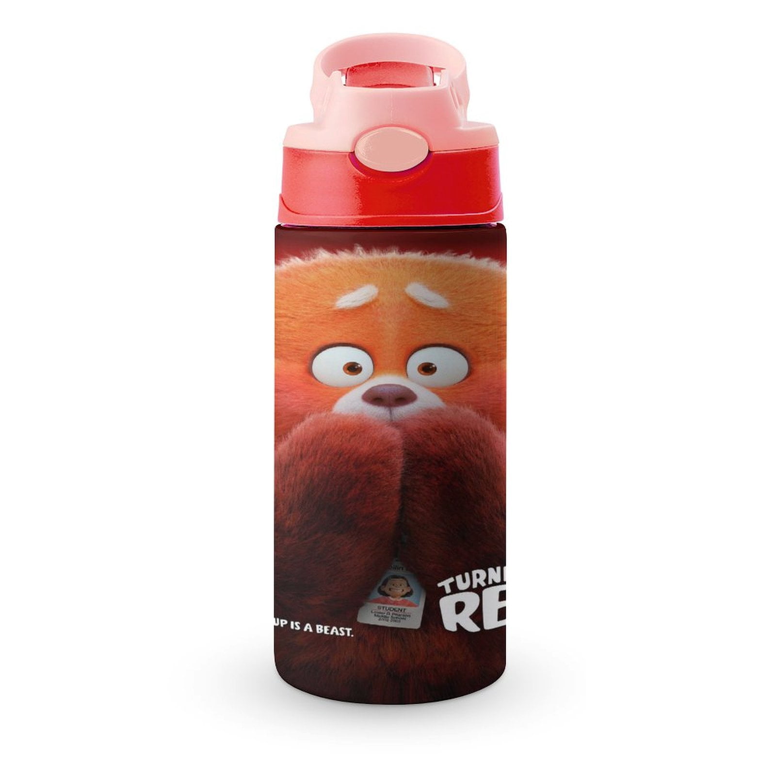 12oz Turning R-e Water Bottle with Straw Lid Insulated Cartoon ...