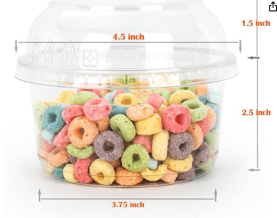 12oz. Ultra Clear Recycled PET Plastic Round Deli Container and Dome ...