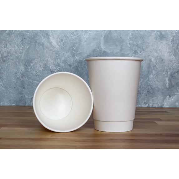 12oz White Paper Hot Cup (500pcs) | Double Wall | Disposable Paper Cup ...