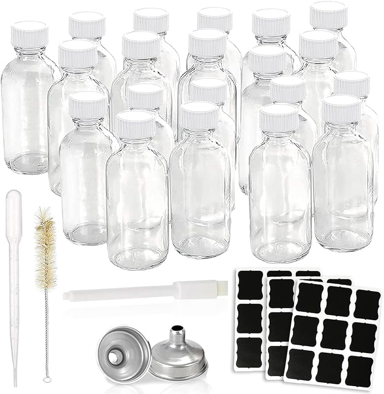 12pack 2oz Glass Bottles with Caps 60ml Wellness Shot Container,Sample ...