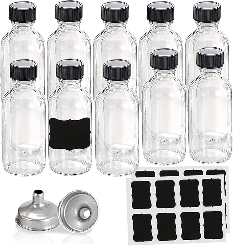 12pack 2oz Glass Bottles with Caps 60ml Wellness Shot Container,Sample ...