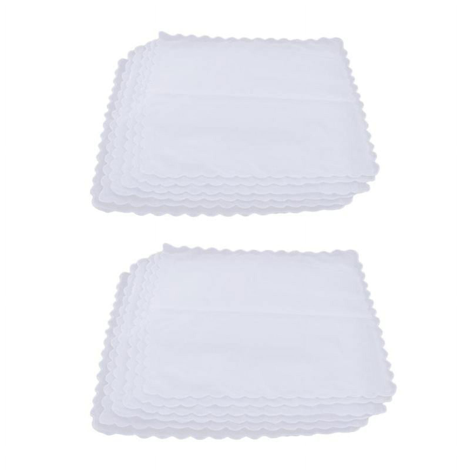 12pack Cotton Hankie Women Men Wedding DIY Hanky - Walmart.com