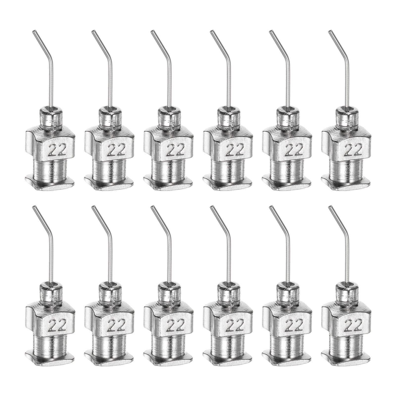 12pack Dispensing Needles, 22G 1/2" Stainless Steel Blunt Tip Bent ...