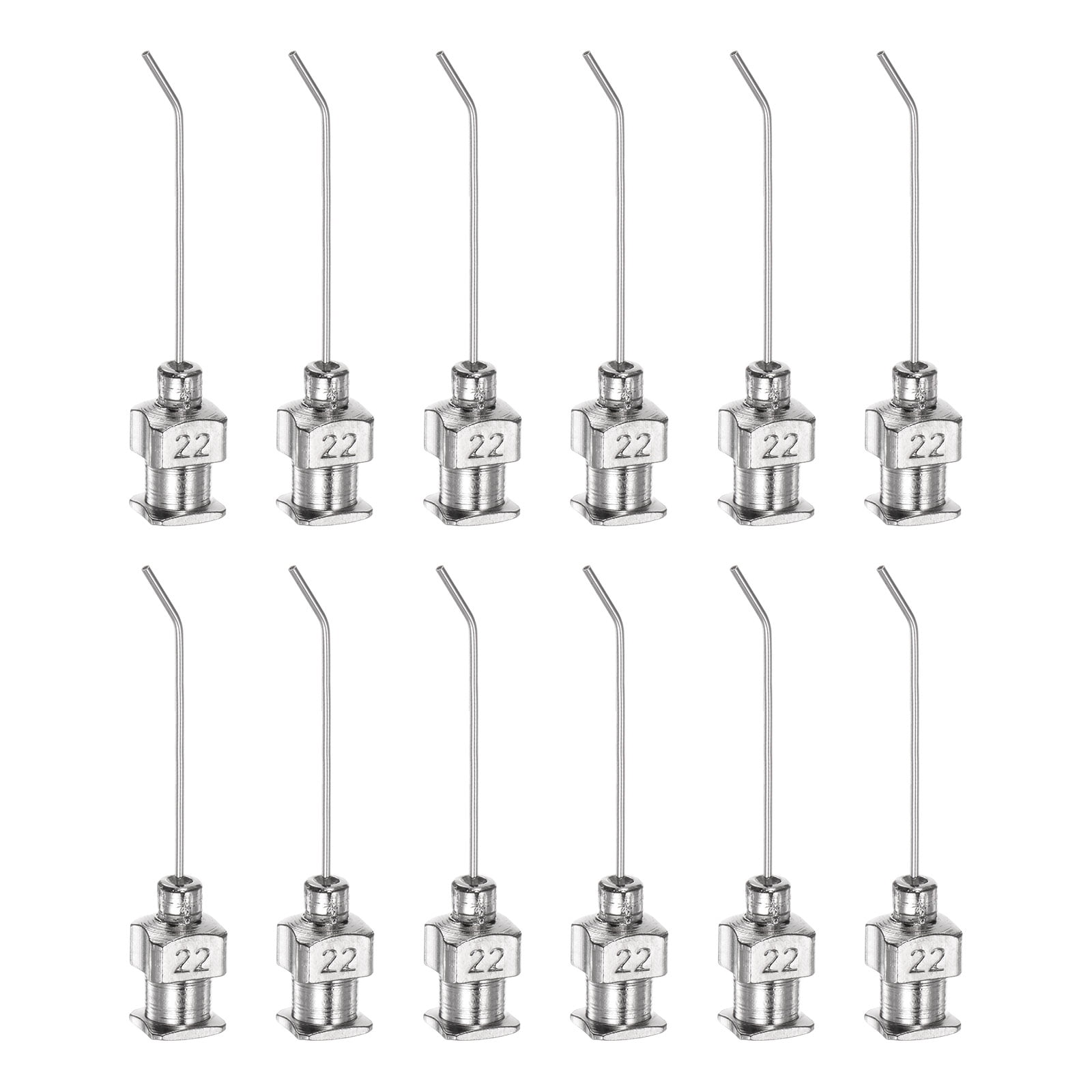 12pack Dispensing Needles, 22G 1" Stainless Steel Blunt Tip Bent ...