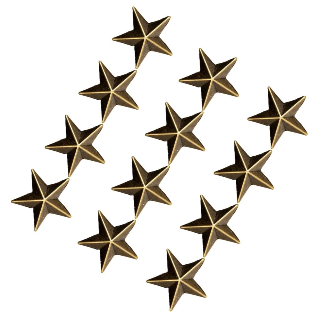 12pack Elegant Gold Star Pin Pentagrams Shape Brooch Collar Shoulder ...