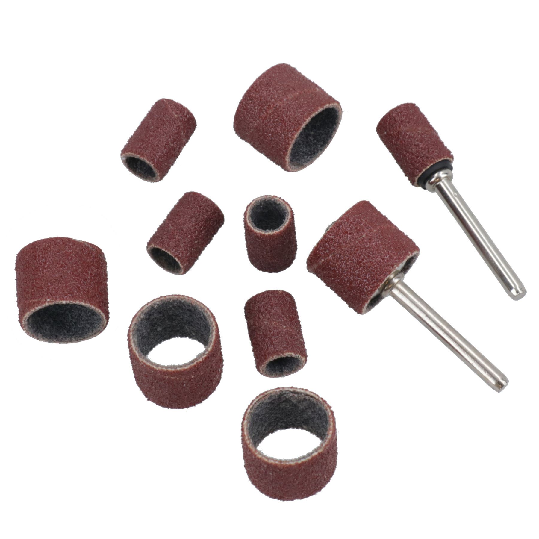 12pc 1/4in + 1/2in Drum Sanding Sander Grinding Kit for Rotary Tools 3 ...