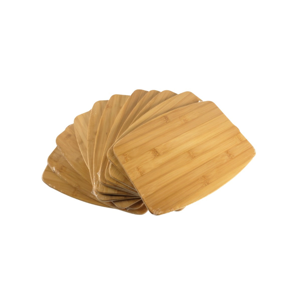 12pc Bulk 12X9" Round Edge Bulk Plain Bamboo Serving Tray, Platter ...