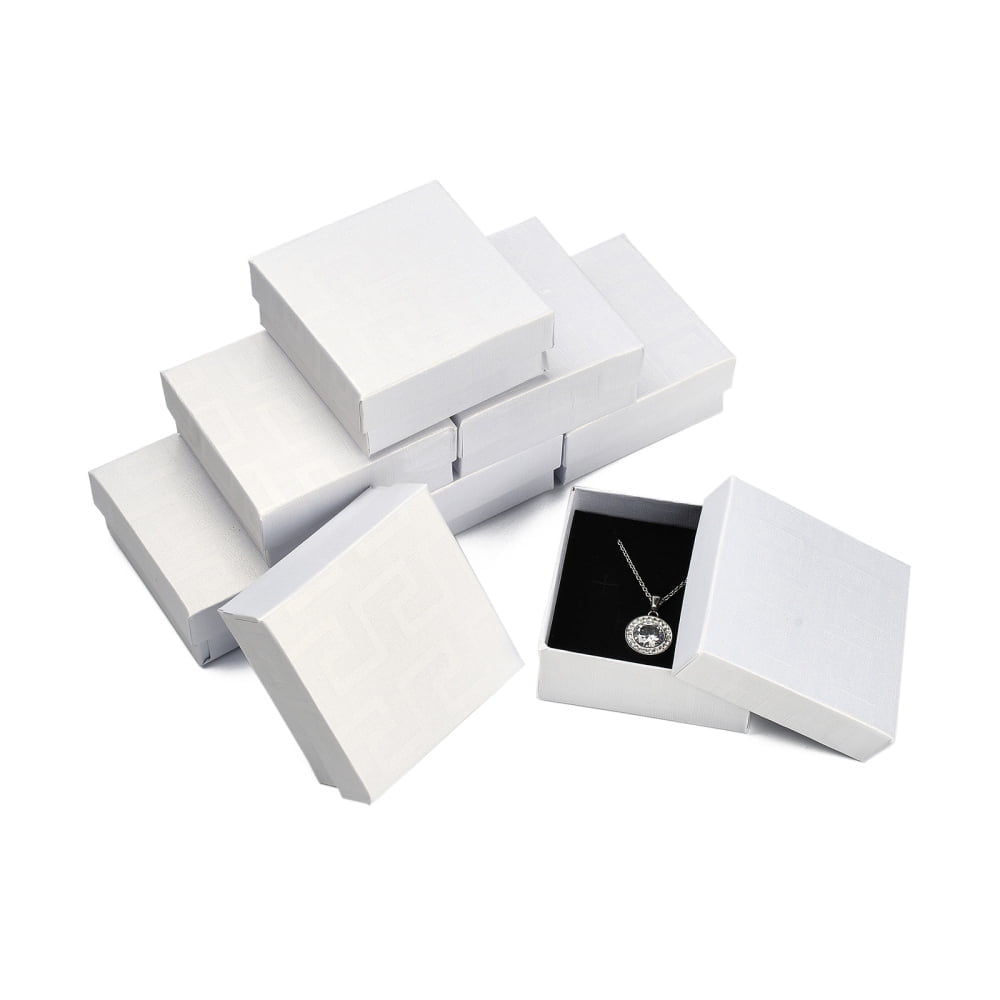 12pc Cardboard Jewelry Boxes for Earring & Ring & Pendant with Sponge ...