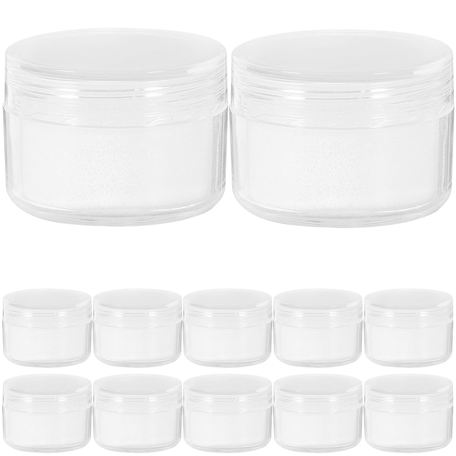 12pc Gemstone Display Box Clear Plastic Container with Sponge - Walmart.com