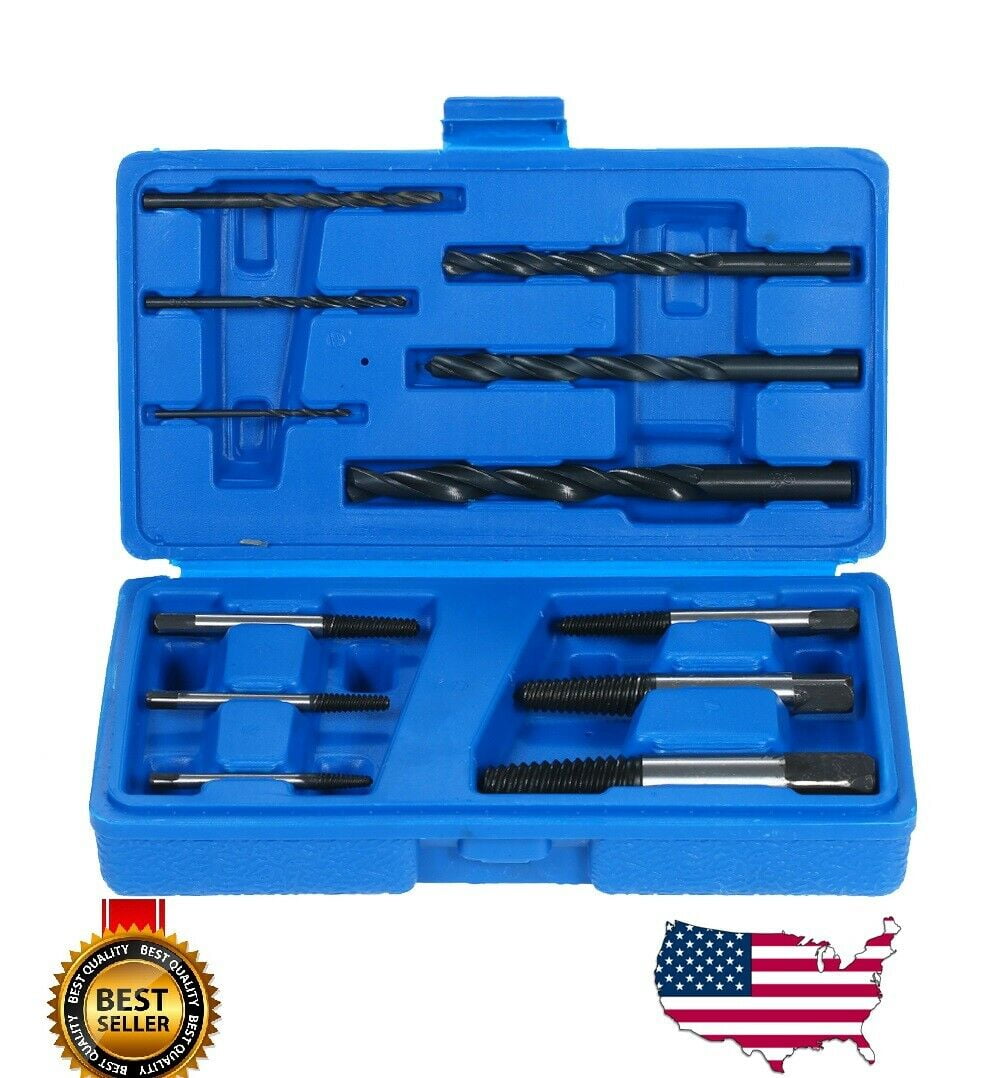 12pc HSS Easy Out Rigid Screw Extractor Set Broken Bolt Stud Fastener w ...