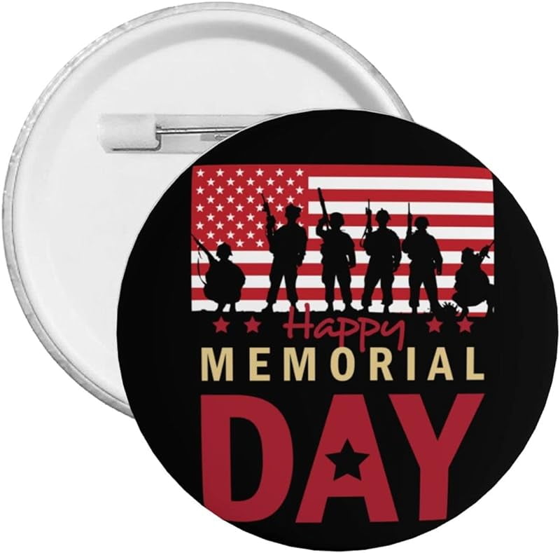 12pc Happy Memorial Day Button Pins Memorial Day Decorations Decor Pins ...