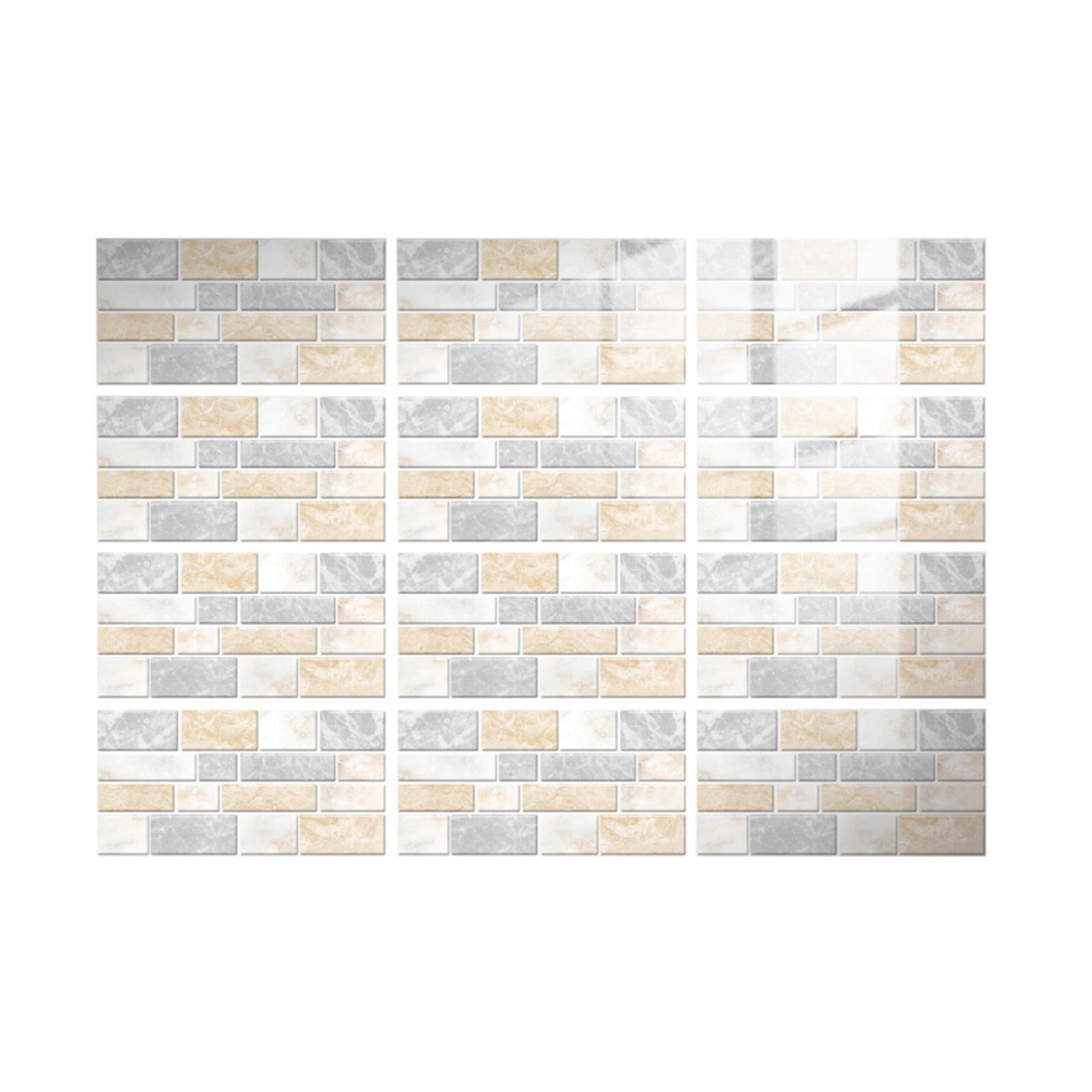 12pc Peel And Stick Ceramic Tile Paste 3D Lattice Crystal Ceramic Tile ...